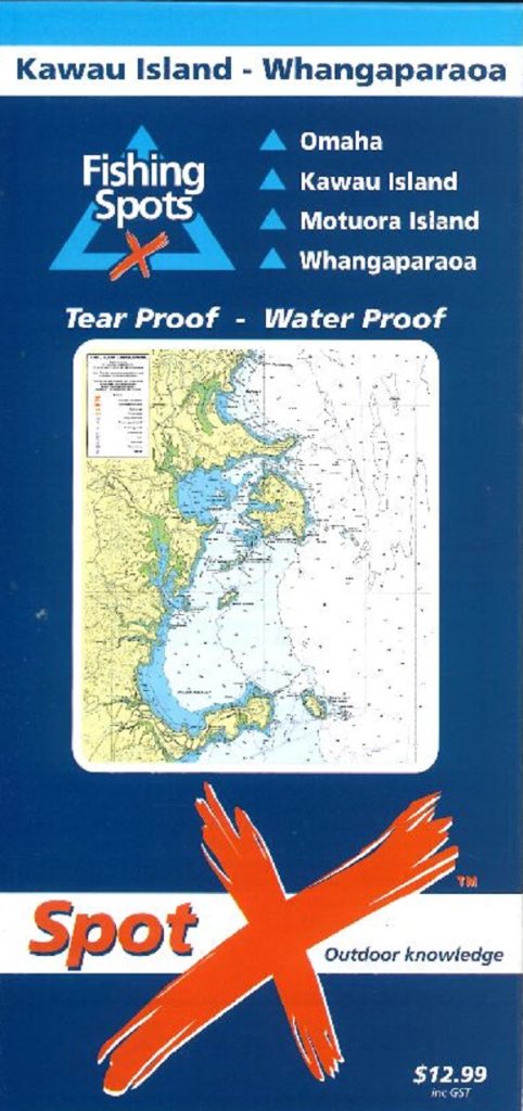 SPOT X FISHING CHART KAWAU ISLAND – WHANGAPARAOA – Boat Books